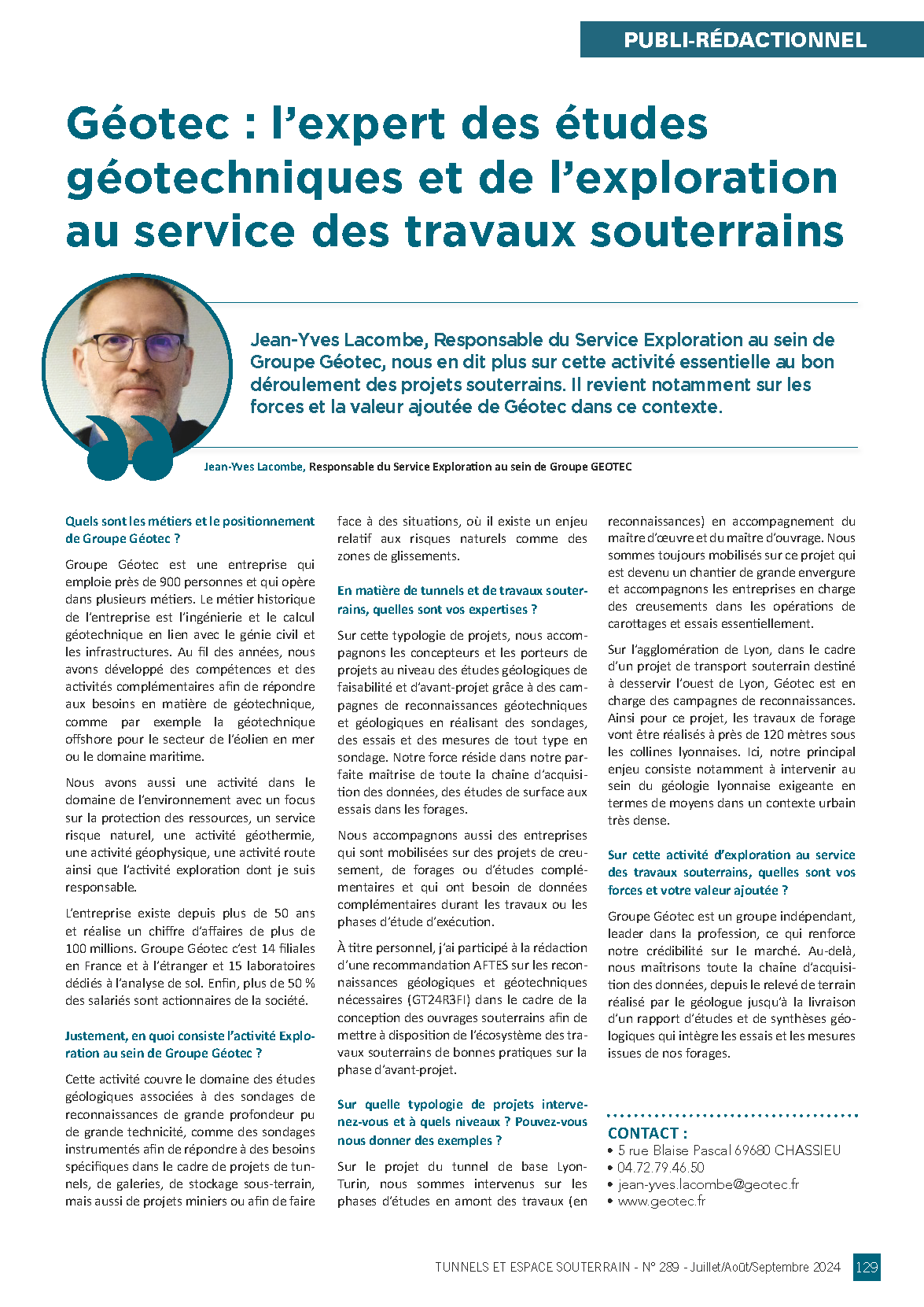 Géotec : l’expert des études géotechniques et de l’exploration au service des travaux ...
